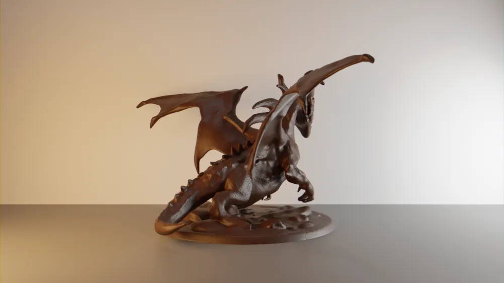 Huge DRAGON - DND / Tabletop monster - Free 3D Print Model - MakerWorld