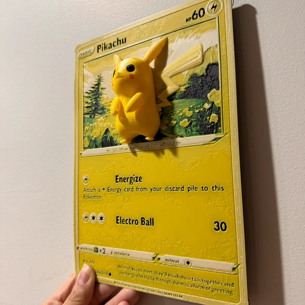 Oversized Pikachu Pokemon Card - Hueforge Hybrid Print por cyanidesugar ...
