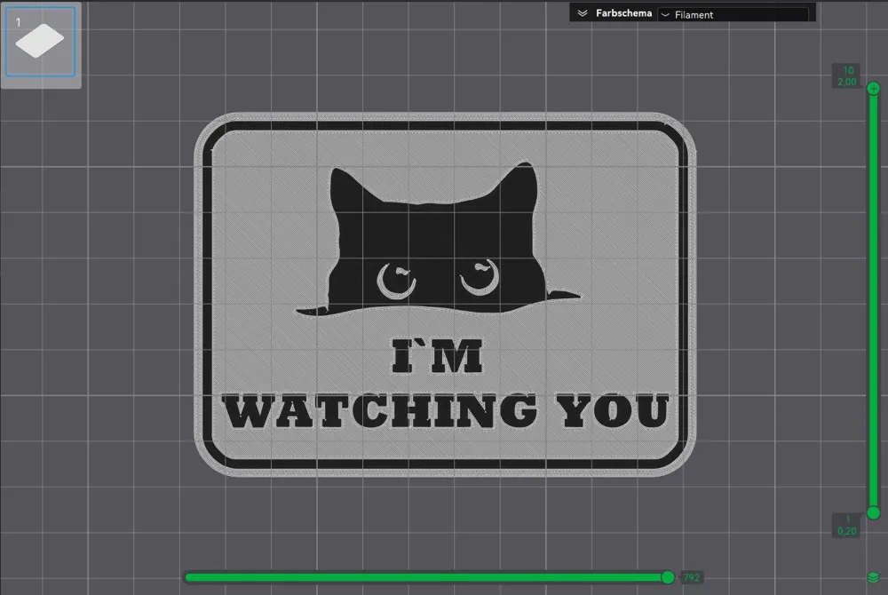 Funny Cat I am watching you Sign by undi23 - MakerWorld