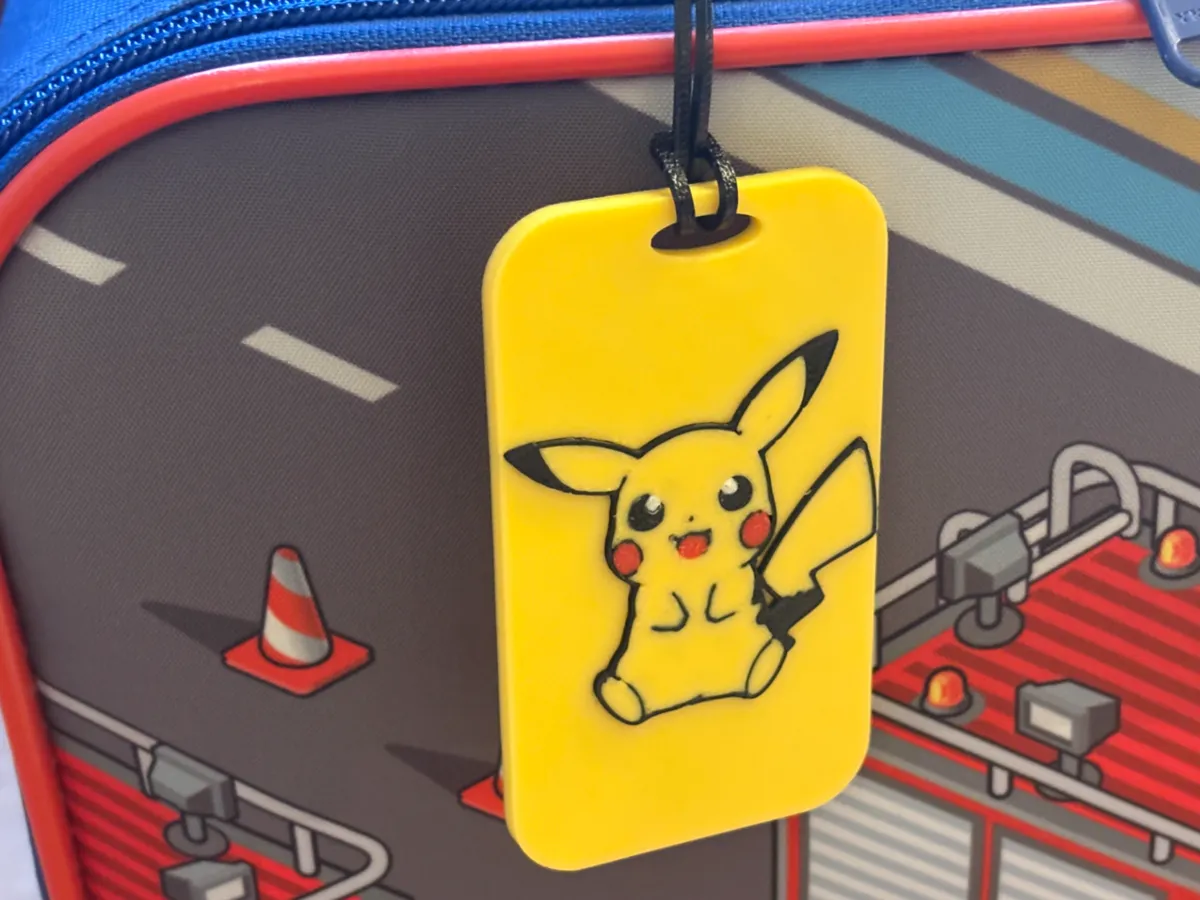 Pikachu Luggage Tag - Free 3D Print Model - MakerWorld