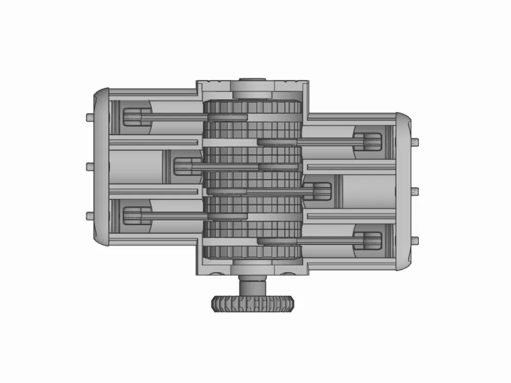 6 Cylinder Boxer Engine by Bootjevaarder - MakerWorld