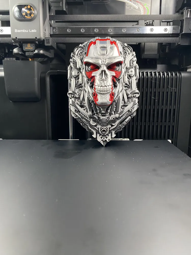 Terminator Color-Stacked Wall Mask - Free 3D Print Model - MakerWorld
