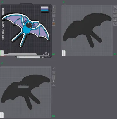 Pokemon - 0041 Zubat LED Lamp by BeeTee 3D - MakerWorld