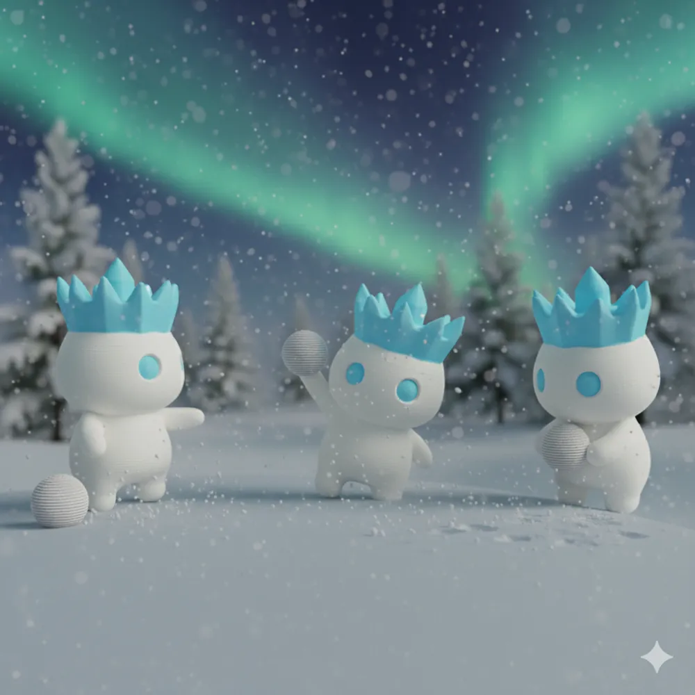 Cute ice spirits - Free 3D Print Model - MakerWorld