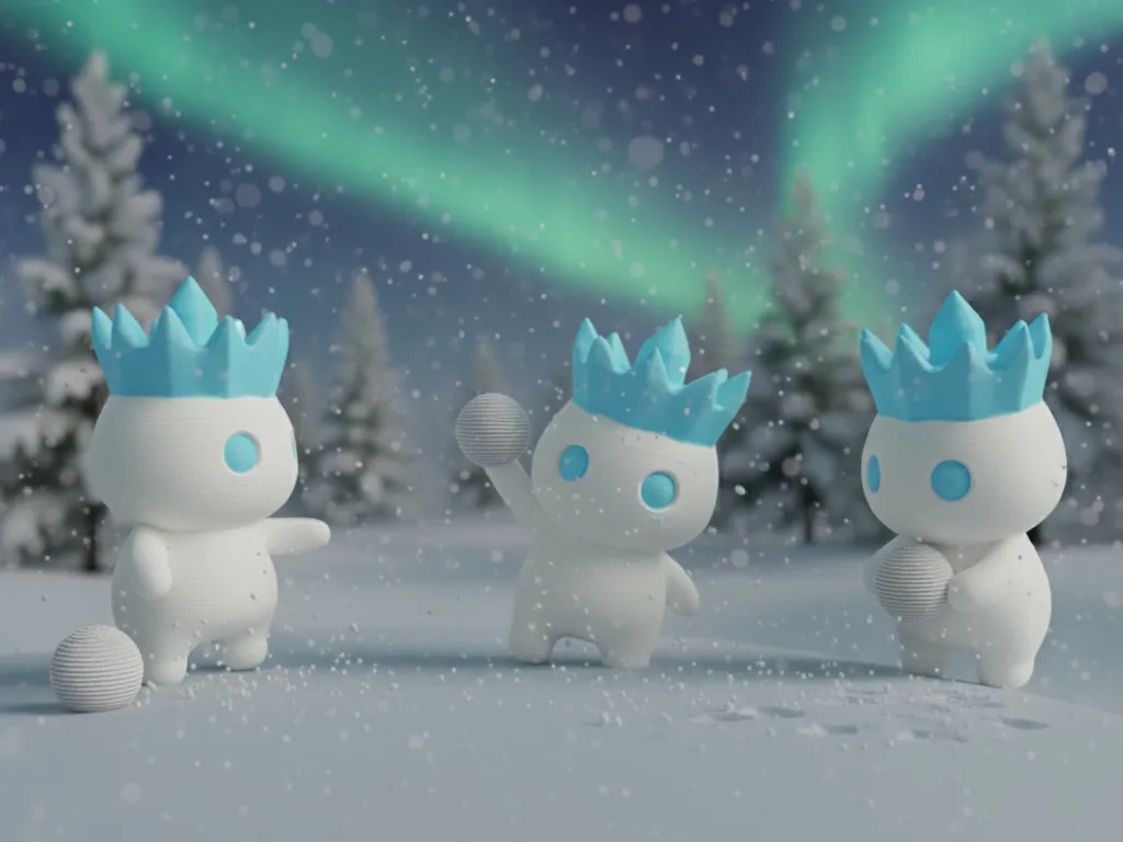 Cute ice spirits - Free 3D Print Model - MakerWorld