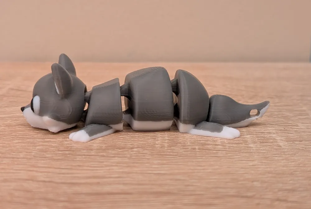 Articulated Wolf - Resize 80mm with keyhole Remixed by Zorgalouf ...