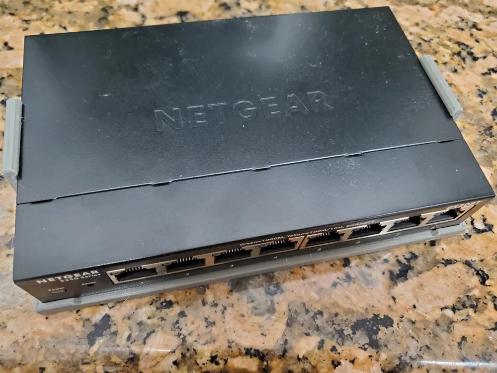 Netgear SG308 Switch (and other 8 port switches) Wall or Under Desk Mount by mystoopidstuff ...