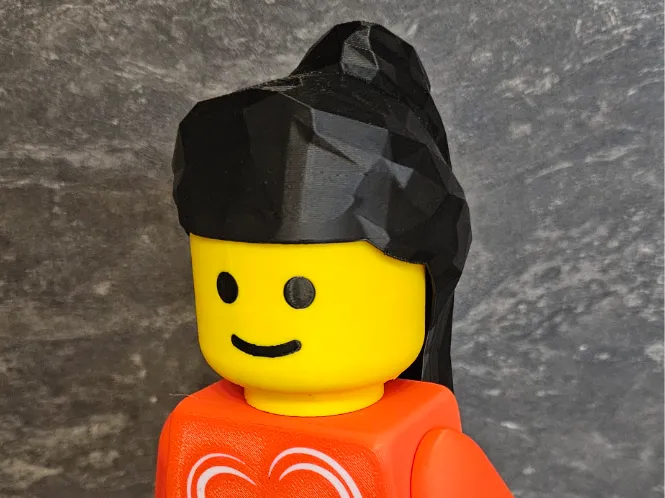 Brick Man Women Girl with Hair an Heart 20cm by da_max MakerWorld: Download Free 3D Models