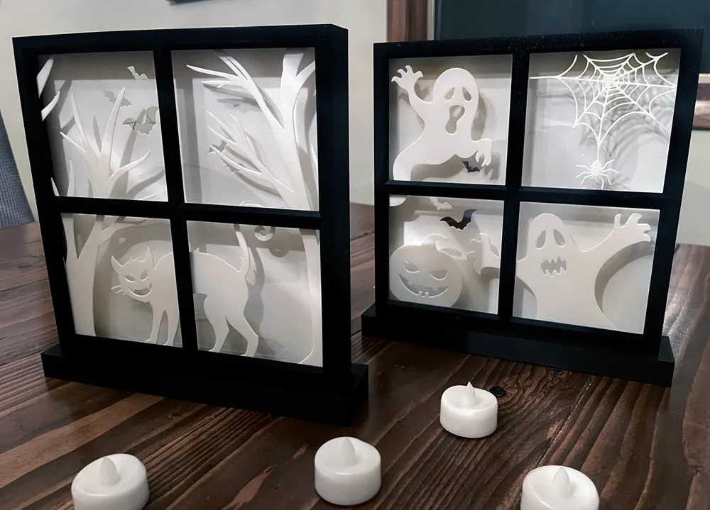 Halloween Window Pane LED Light box by SH Designs - MakerWorld