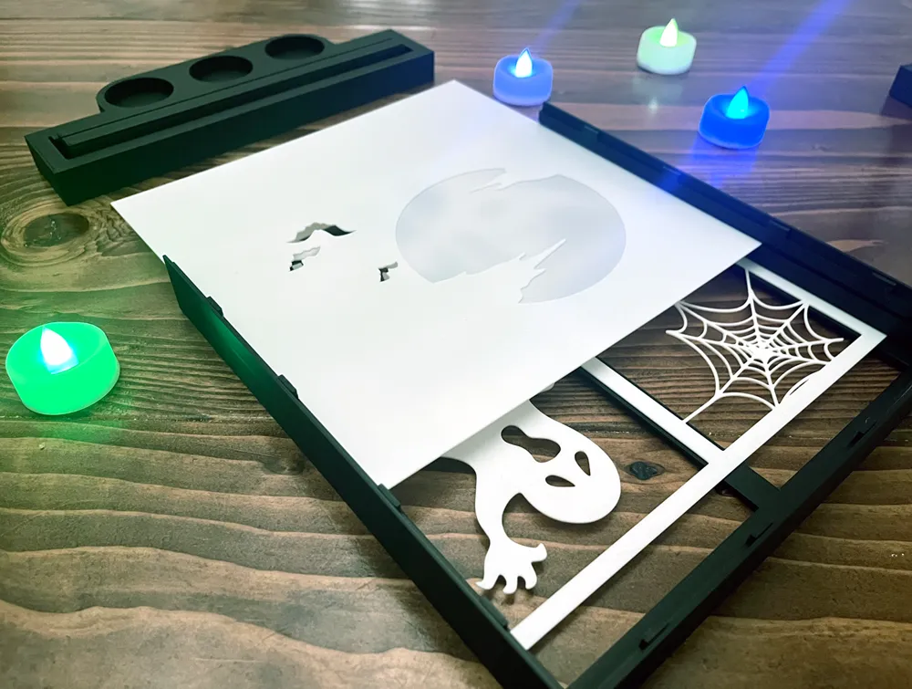 Halloween Window Pane LED Light box by SH Designs - MakerWorld
