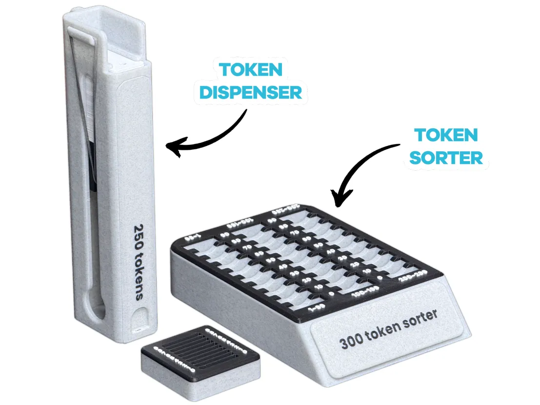 Token dispenser and sorter system (parkrun) - Free 3D Print Model ...