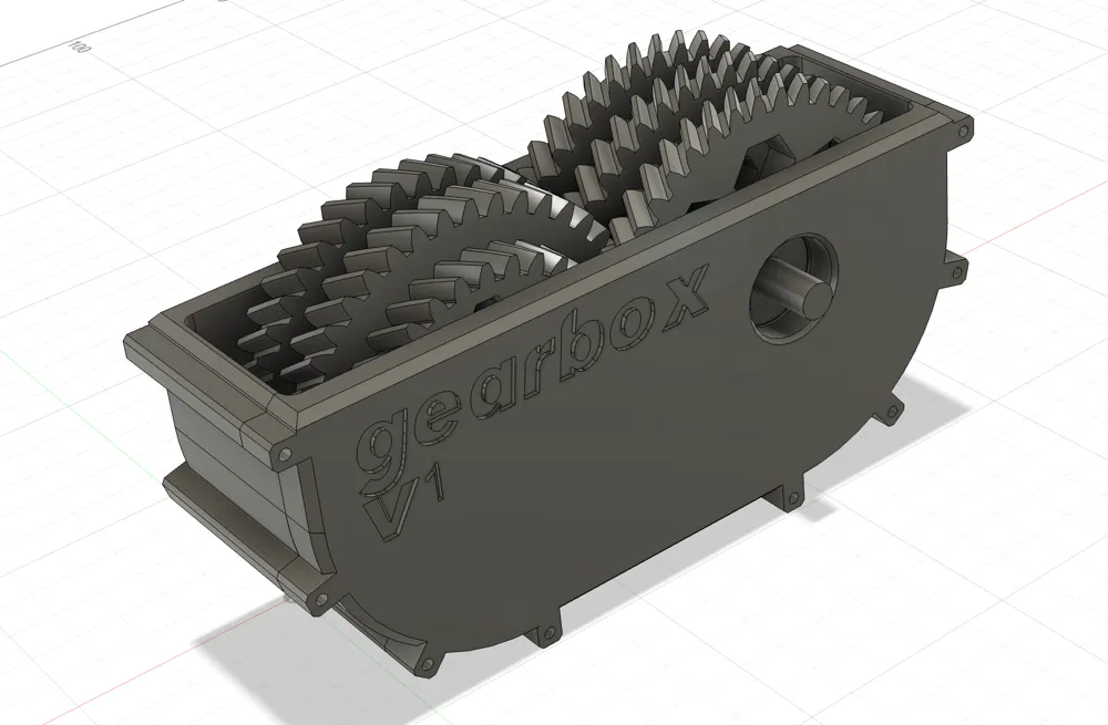 1:4 Heavy-duty Helical Gearbox by joshrogeersMakerWorld: Download Free ...