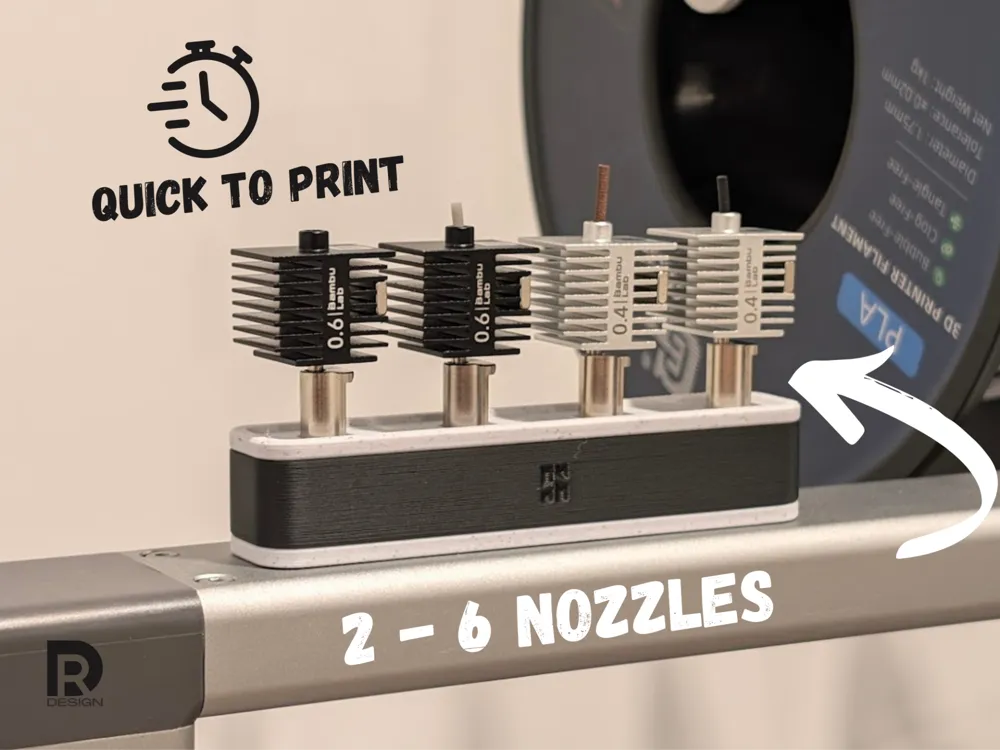 Stylish Nozzle Holder for Bambu Lab A1 Series - Free 3D Print Model ...