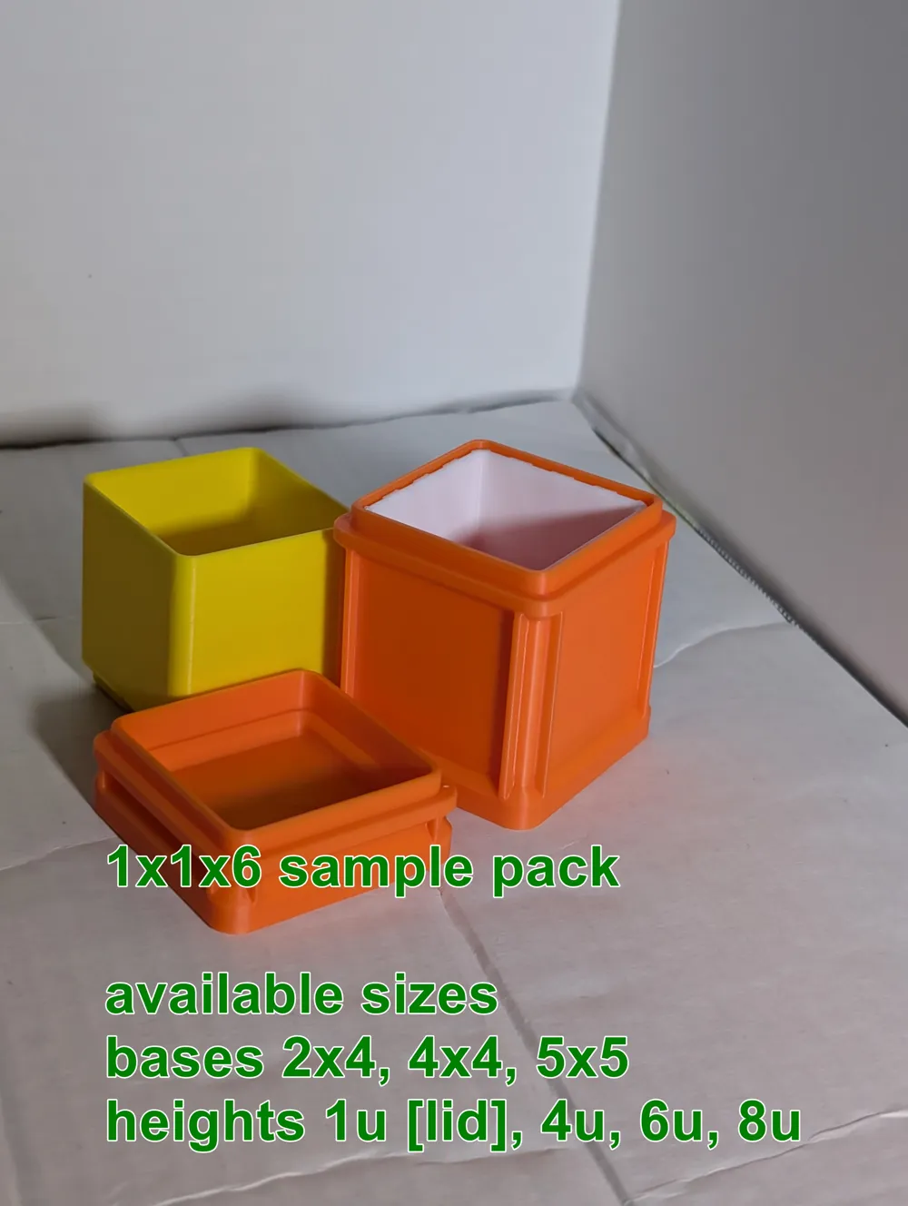 Cratefinity stacking Gridfinity bin multiple sizes by Andy MakerWorld: Download Free 3D Models
