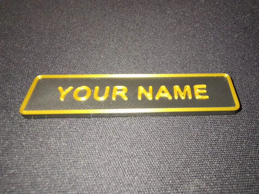 Customizable nameplate - also magnetic - Free 3D Print Model - MakerWorld