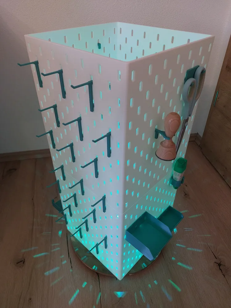 Rotating Pegboard Display Tower - Free 3D Print Model - MakerWorld