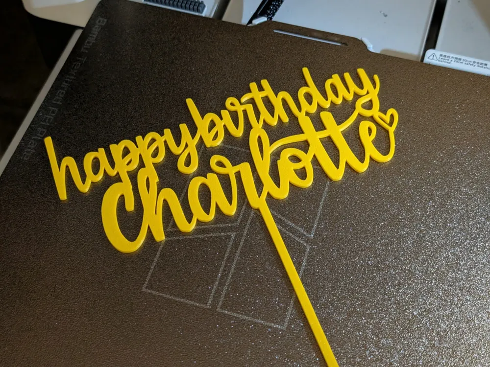 Charlotte Birthday Cake Topper - Free 3D Print Model - MakerWorld