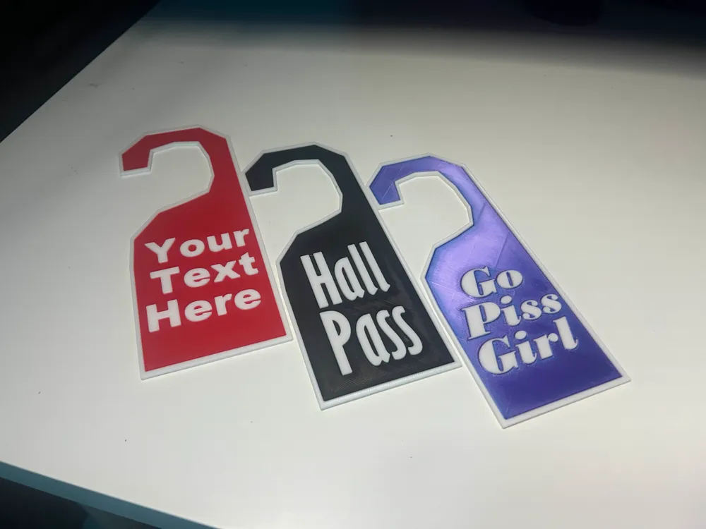 Custom Hall Pass Hanger by Maxx - MakerWorld