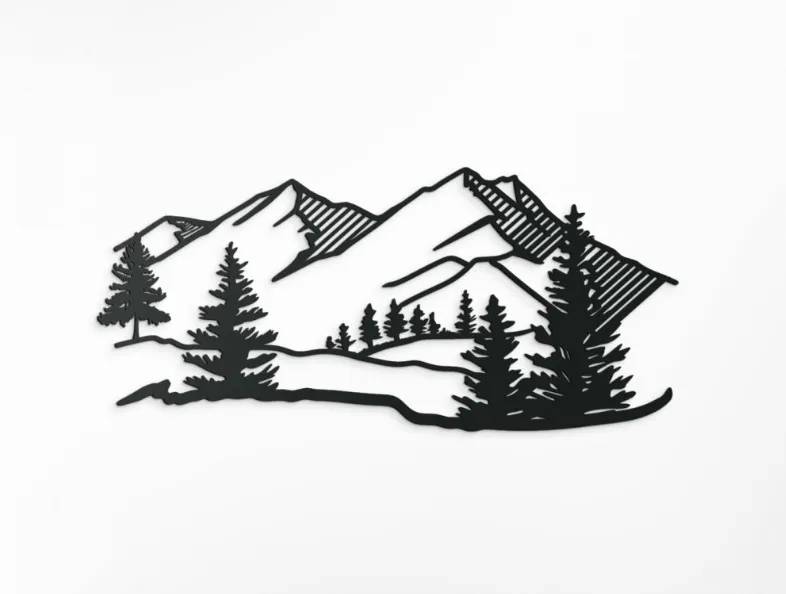 2D Art Wall Mountains & forest by 3Devil - MakerWorld