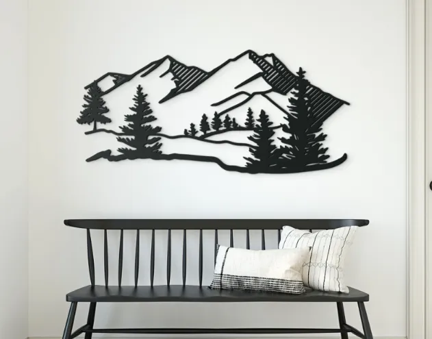 2D Art Wall Mountains & forest by 3Devil - MakerWorld