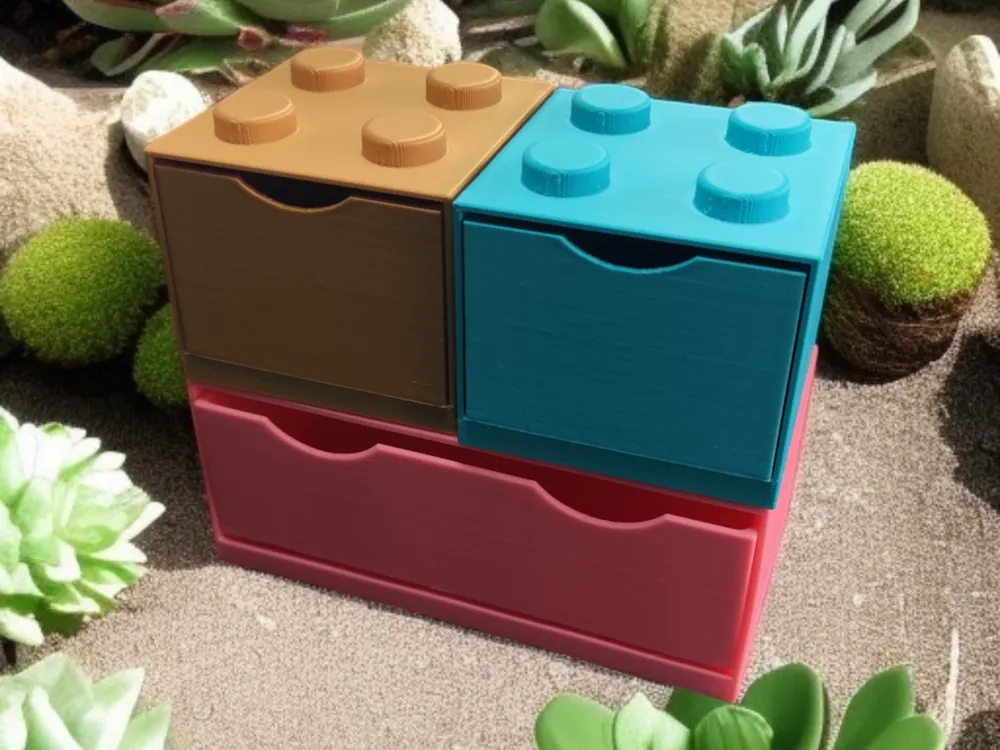 积木盒 - 滑动盒 来自 OfficineCasperLAB MakerWorld：免费下载 3D 模型