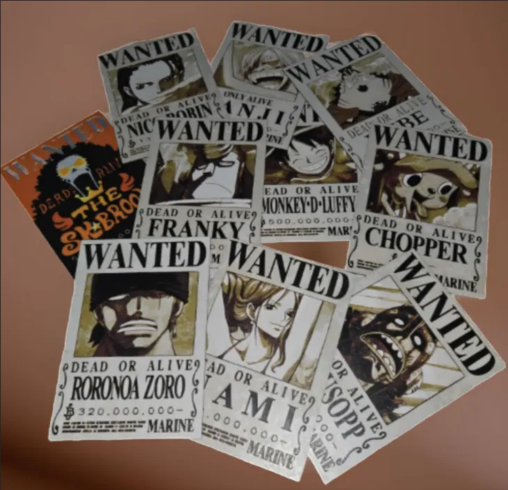 One Piece Wanted Posters Strawhats - Free 3D Print Model - MakerWorld