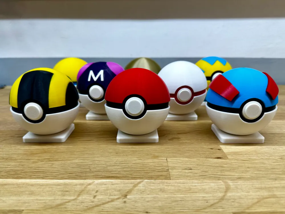Minimal Square Pokeball Stand Pokemon - Free 3D Print Model - MakerWorld