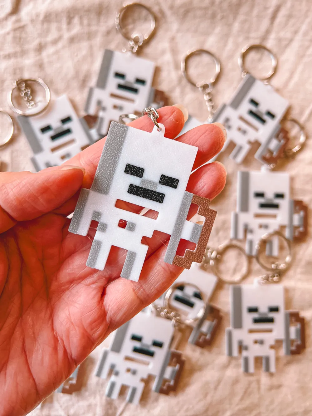 Minecraft Skeleton Keychain by Jasons Dreamland MakerWorld: Download ...