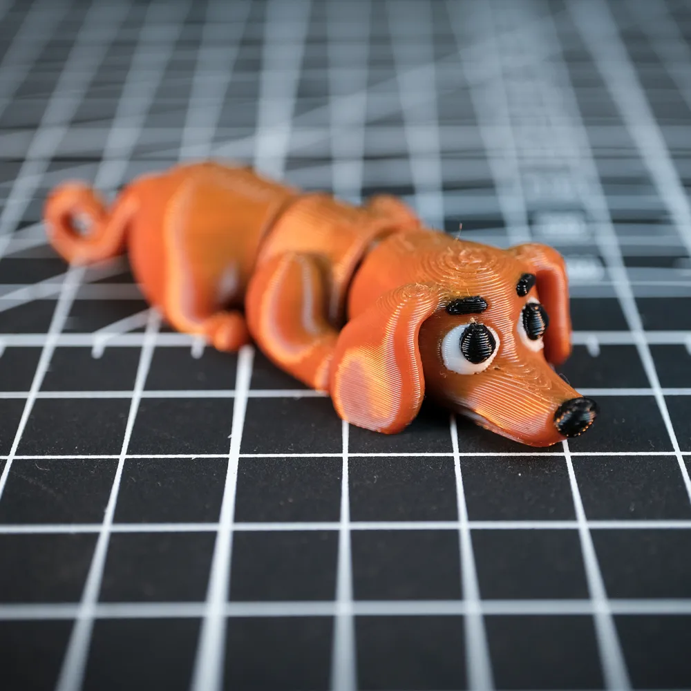 Flexi Mini Dachshund Articulated-Toy/Keychain - Free 3D Print Model ...