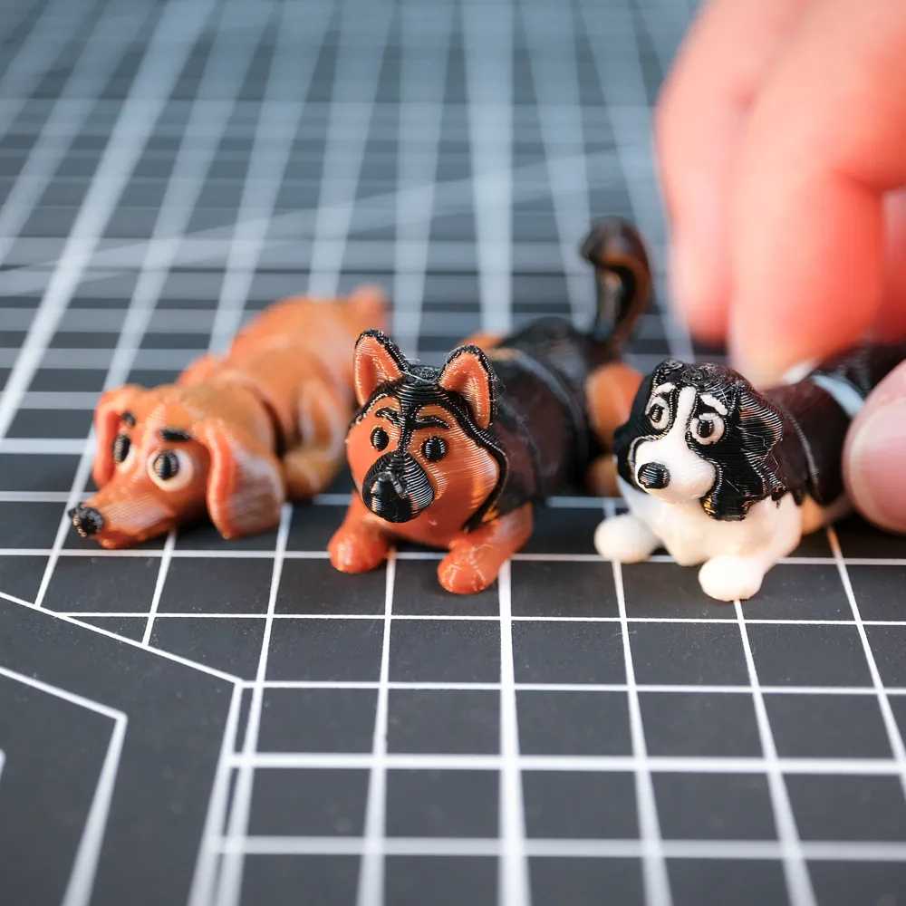 Flexi Mini Dachshund Articulated-Toy/Keychain - Free 3D Print Model ...