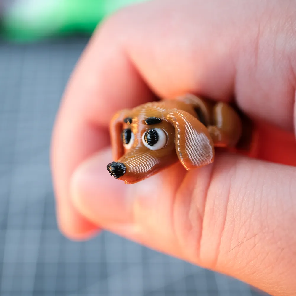 Flexi Mini Dachshund Articulated-Toy/Keychain - Free 3D Print Model ...
