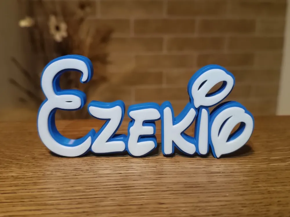 Disney Name Sign Ezekio Kid Room Wall Decor Tag - Free 3D Print Model ...
