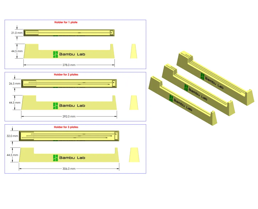 Bambu Lab Plate holders by 3D-EXP - MakerWorld