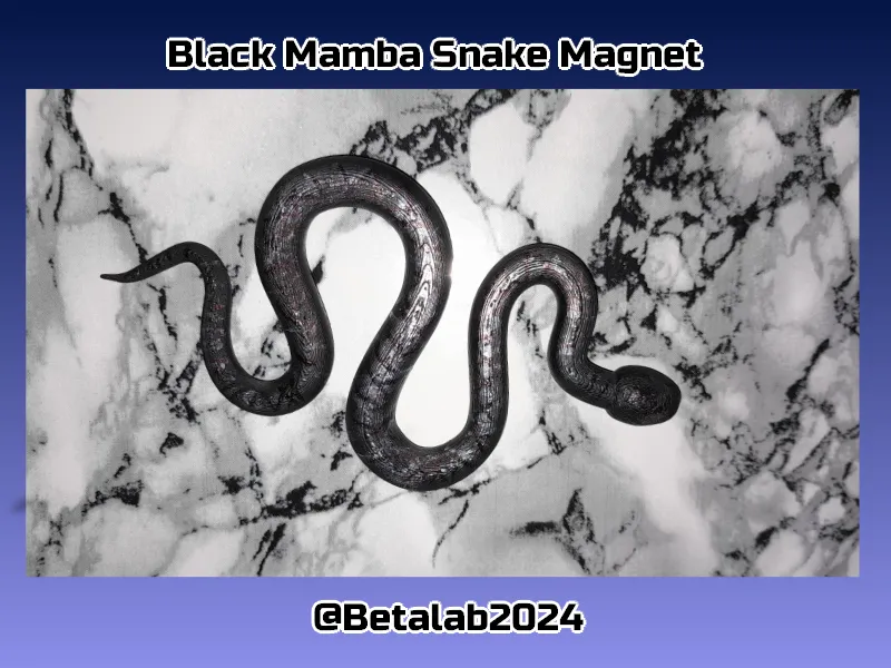 Black Mamba Snake Magnet by Betalab2024 - MakerWorld