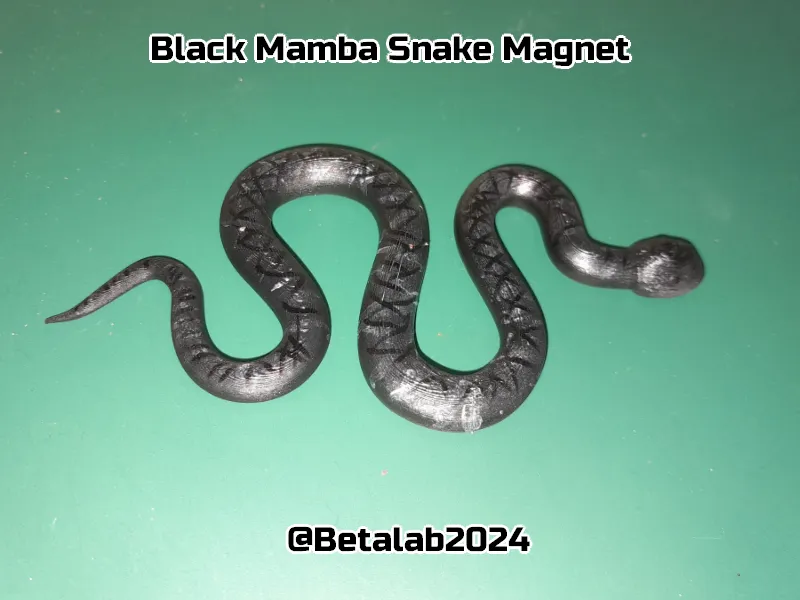 Black Mamba Snake Magnet by Betalab2024 - MakerWorld