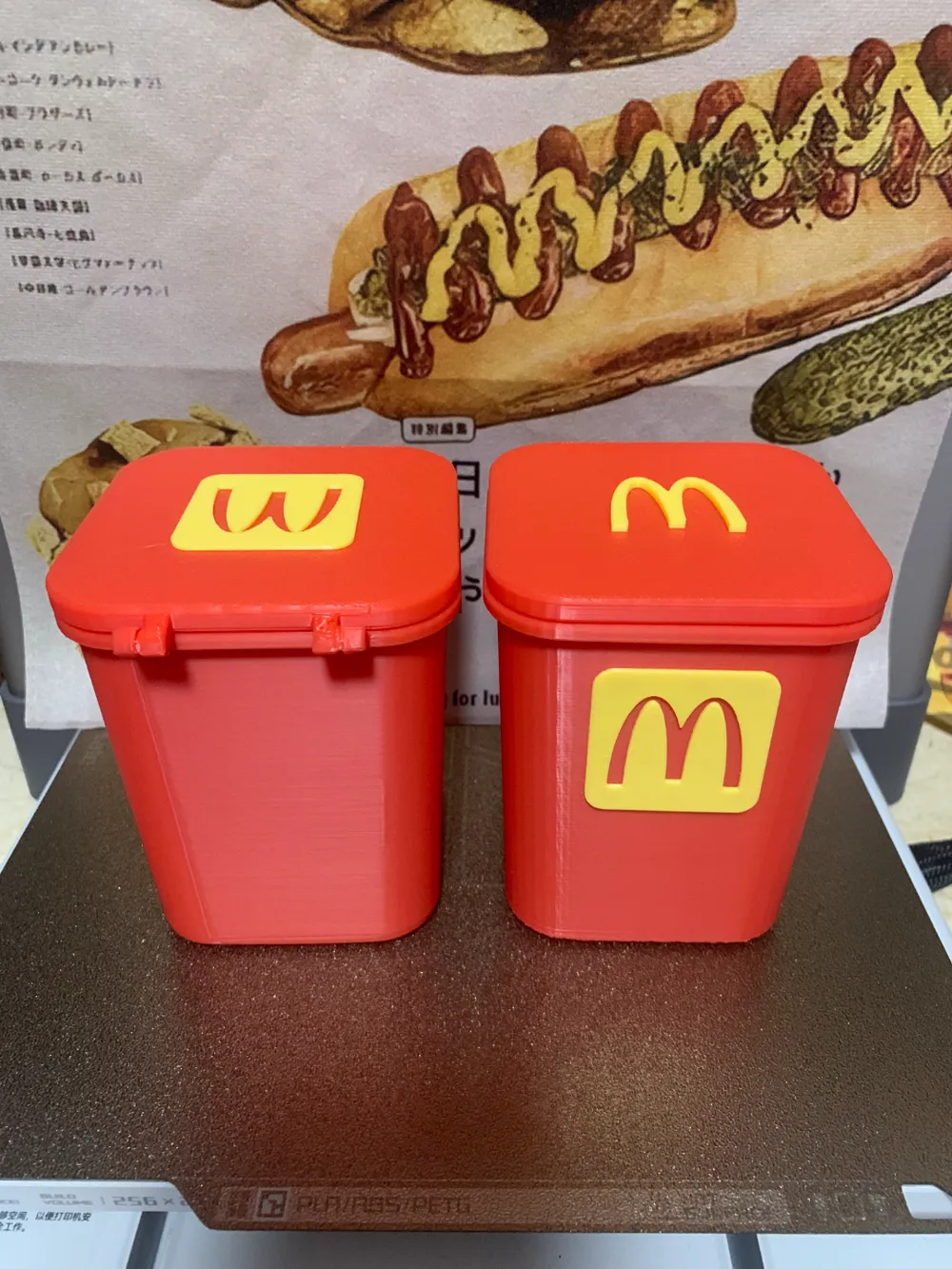 McDonald's Trash Can Desktop Mini Bamboo Poop Waste Bin No Supports by ...