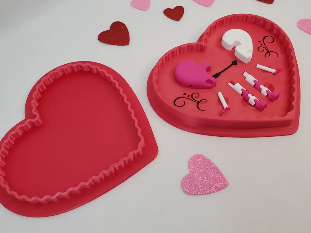 Valentine's Heart Puzzle Buddy Keepsake Box - Free 3D Print Model ...