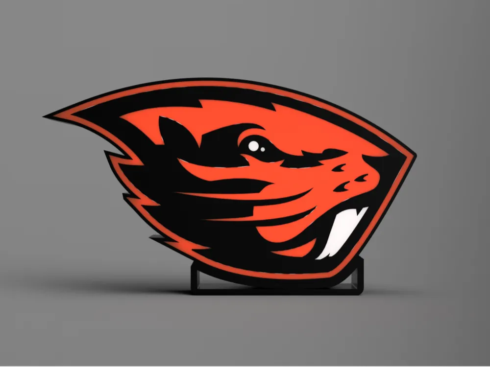 Oregon State Beavers Lightbox - Free 3D Print Model - MakerWorld