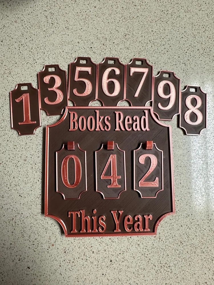 Books Read Sign - Free 3D Print Model - MakerWorld