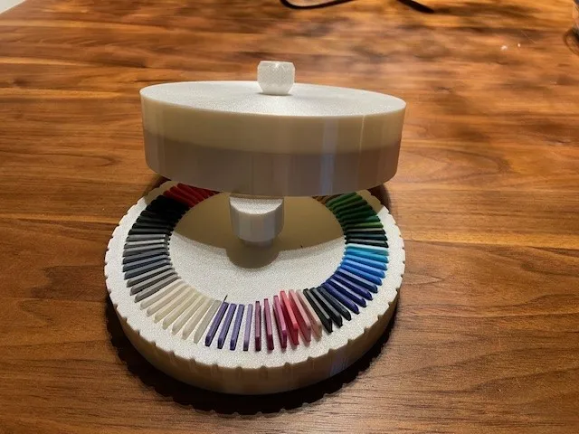 Dust cover for the filament color card carousel Remixed by @krebs ...