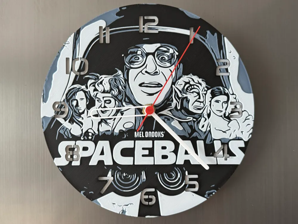 Wall / Desk Clock Spaceballs HueForge by cP3D - MakerWorld