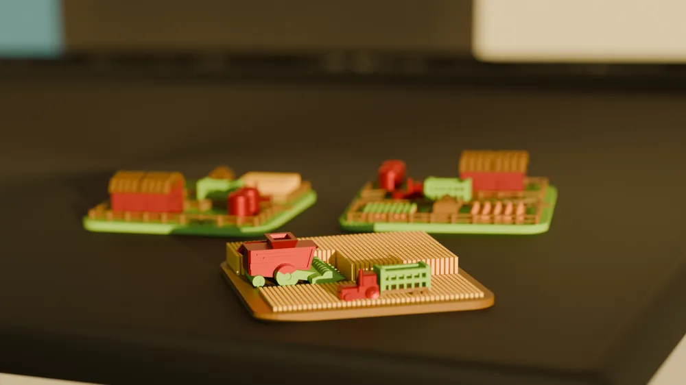 Mini Wheat Farm Diorama - Modular Tile by CatTheRat MakerWorld ...