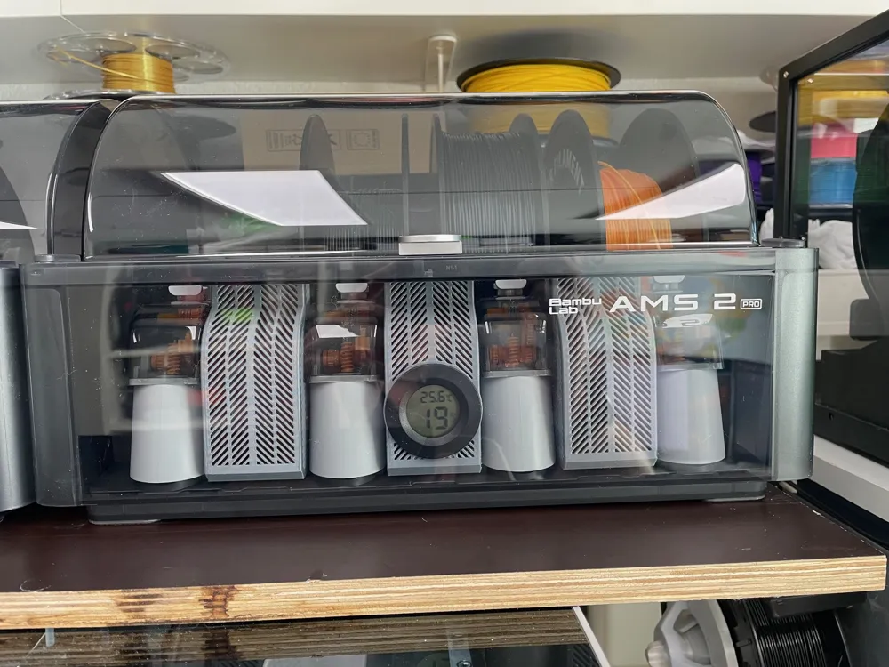 AMS 2 PRO Silica Try Box with Hygrometer by @krebs MakerWorld: Download ...