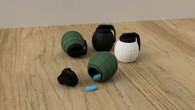 Brain Grenade 2D Wall Art/ keychain by Release The Fleet - MakerWorld