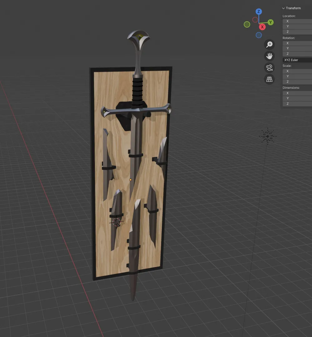 Lord of the Rings - Narsil (broken) Bracket by Dulli MakerWorld ...