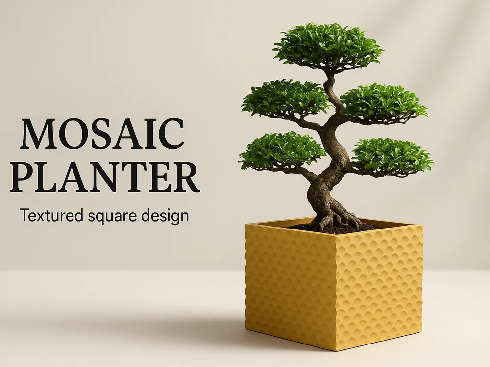 Mosaic Planter – Textured Modern Pot by 3D Fun Factory MakerWorld ...