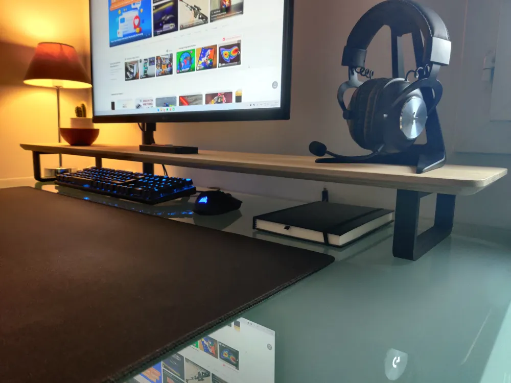 Minimalist desk shelf monitor riser by Bee3D MakerWorld: Download Free ...