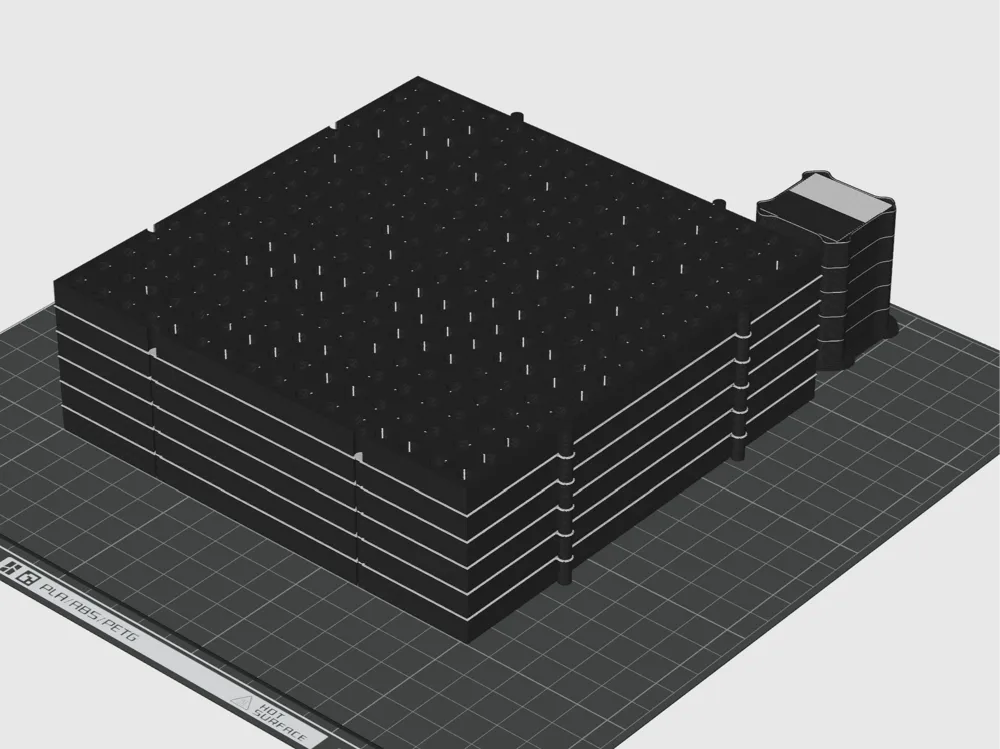ToolGrid-Compatible 6×6 Base | 6-Level Stacked - Free 3D Print Model ...