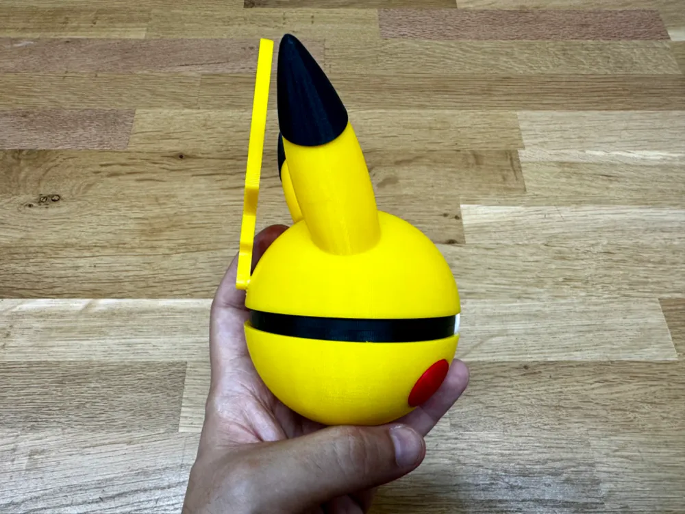 Pikachu Ball - Pokemon - Pokeball Functional - Free 3D Print Model ...
