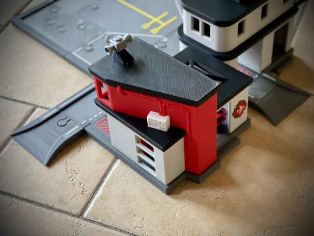 Toy City Airport Fire Station Building (1:64/87) - Free 3D Print Model ...